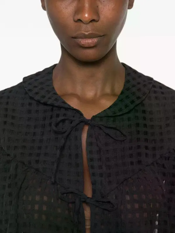 Stine Goya Gingham Tie-fastening Blouse