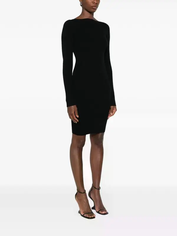 Rick Owens Ribbed Knit Cut-out Mini Dress