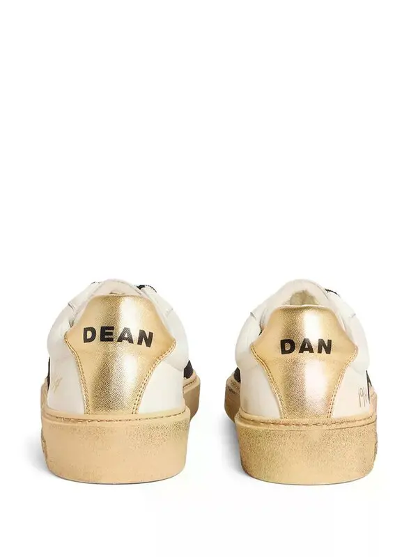 Dsquared2 Rider Leather Sneakers With Suede Accents - Neutrals