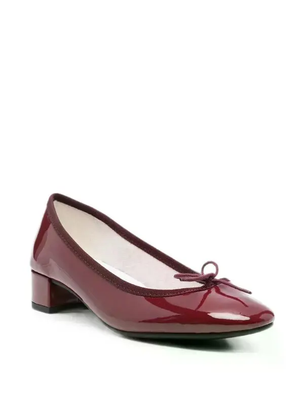 Repetto Burgundy Bow Detail Pumps