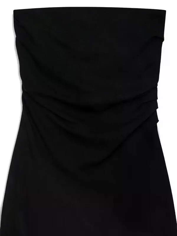 ANINE BING Tyla Strapless Gathered Midi Dress