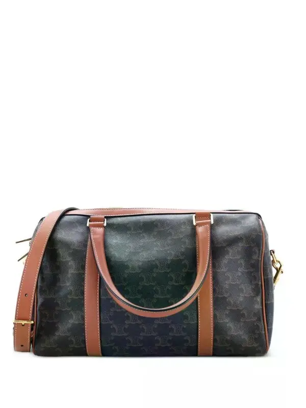 Celine Triomphe Coated Canvas Medium Shoulder Bag