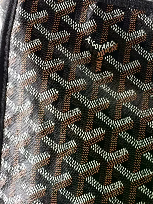 Goyard Anjou Reversible Coated Canvas Pm Tote Bag - Black