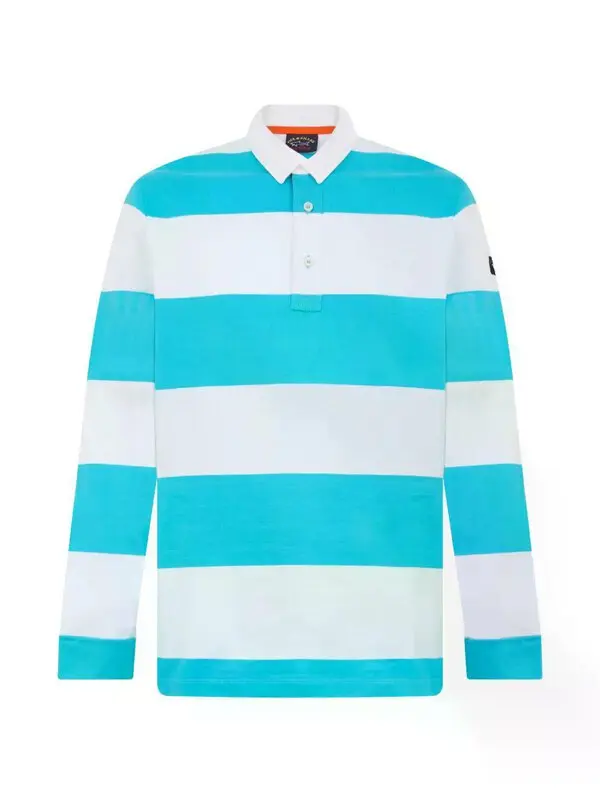Paul & Shark Striped Long-sleeve Polo Shirt