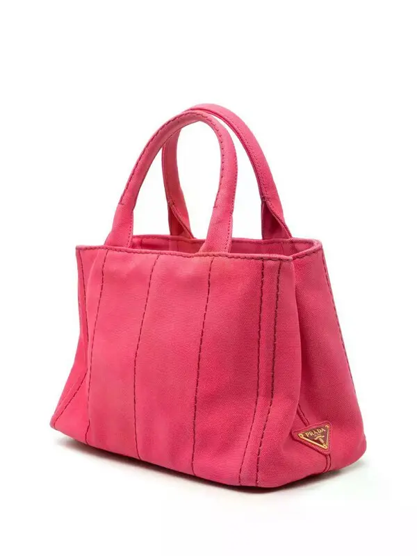 Prada Canapa Logo Satchel - Pink