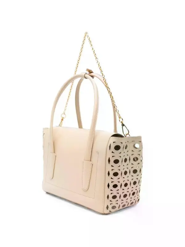COCCINELLE Double Beat Laser-cut Shoulder Bag