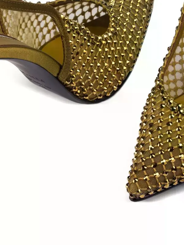 LE SILLA Gilda Crystal-embellished Slingback Pumps