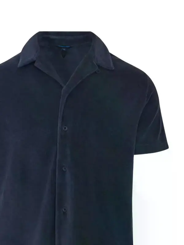 PATRICK ASSARAF Terry-texture Short-sleeve Shirt