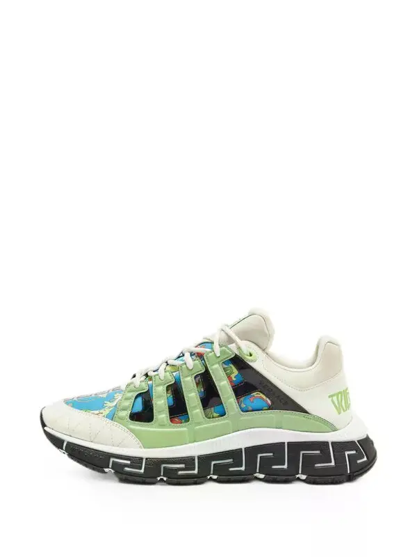 Versace Trigreca Floral Canvas Sneakers