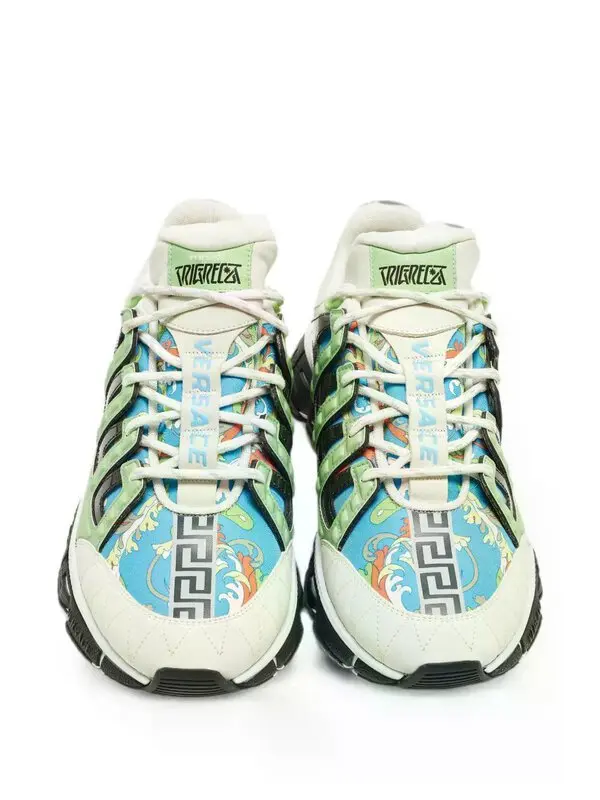 Versace Trigreca Floral Canvas Sneakers