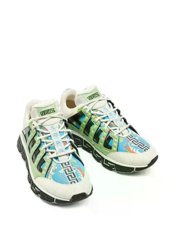 Versace Trigreca Floral Canvas Sneakers
