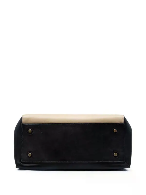 Celine Medium Bicolor Leather Edge Handbag