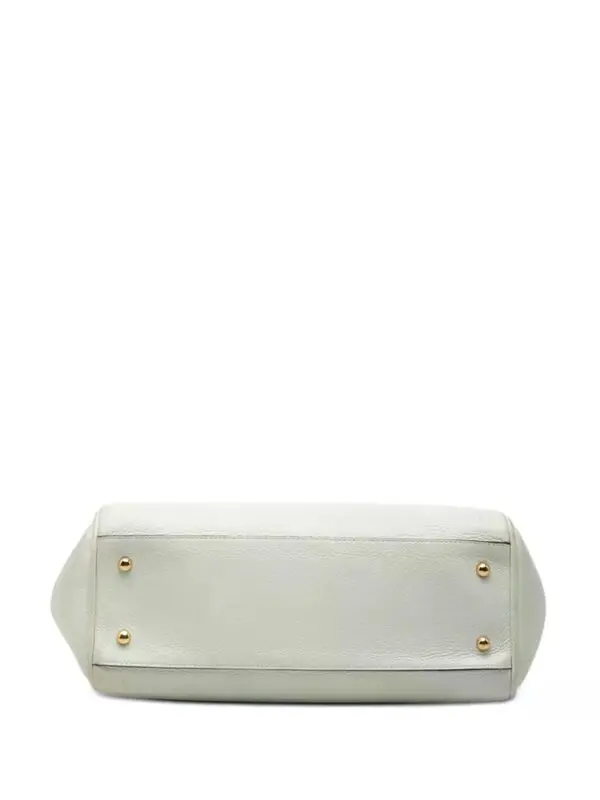 Loewe Leather Heritage Tote Bag - White