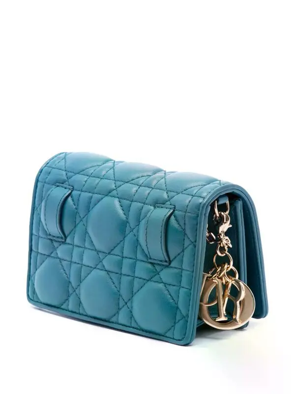 Dior Lambskin Cannage Waist Pouch On Chain