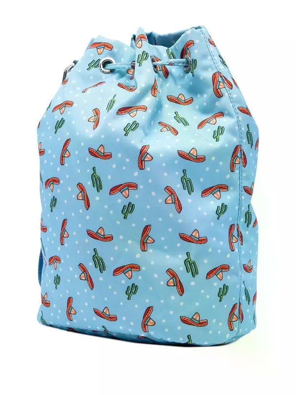 Prada Tessuto Sombrero And Cactus Drawstring Pouch - Blue