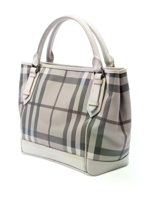 Burberry Smoke Check Coated Canvas Tote Bag