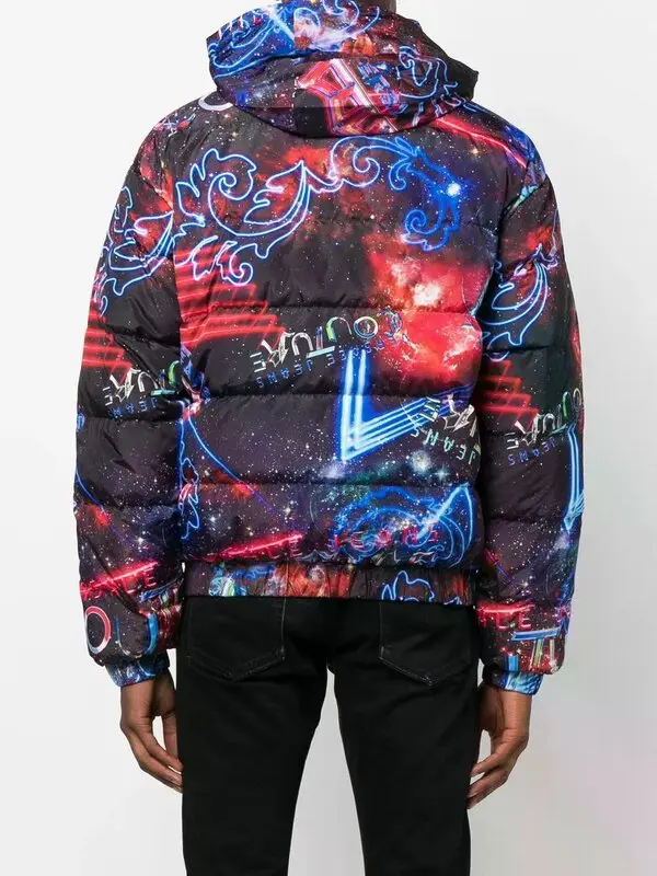 Versace Motif-print Down-filled Jacket