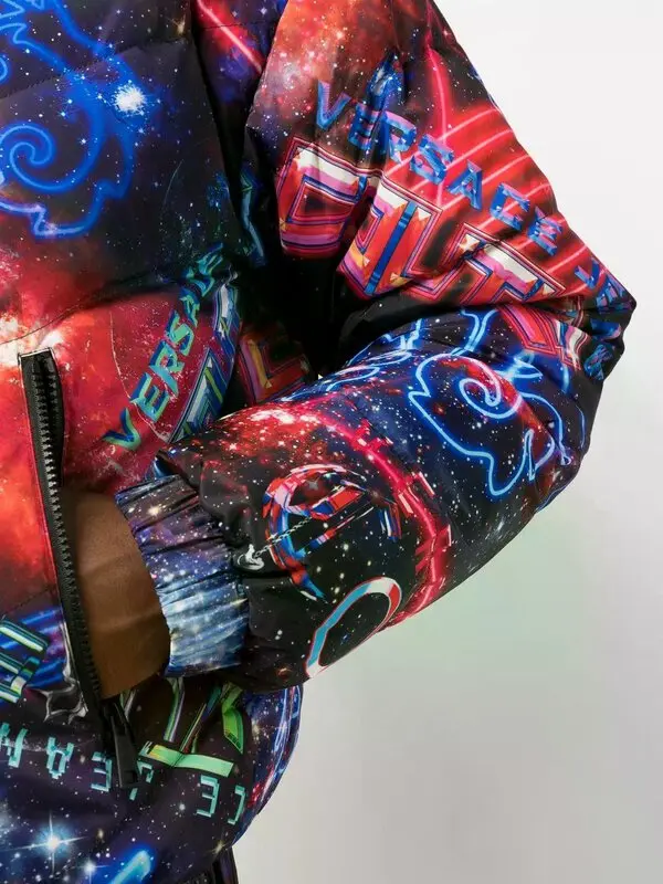 Versace Motif-print Down-filled Jacket