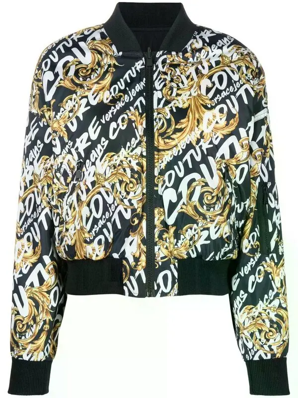 Versace Logo-print Reversible Bomber Jacket