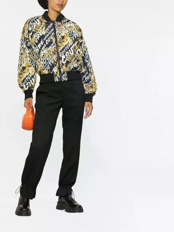 Versace Logo-print Reversible Bomber Jacket