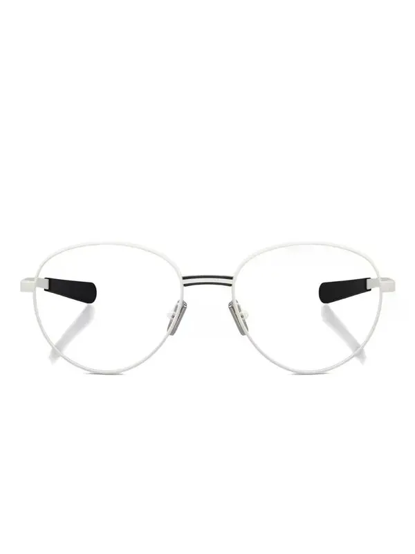 Moncler Oval-frame Glasses - Silver