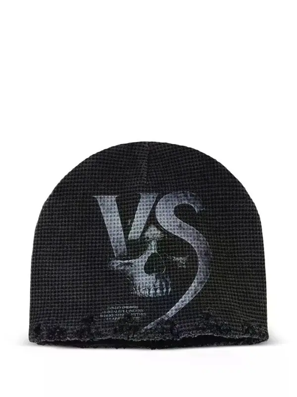 VALE FOREVER Skull Print Beanie Hat