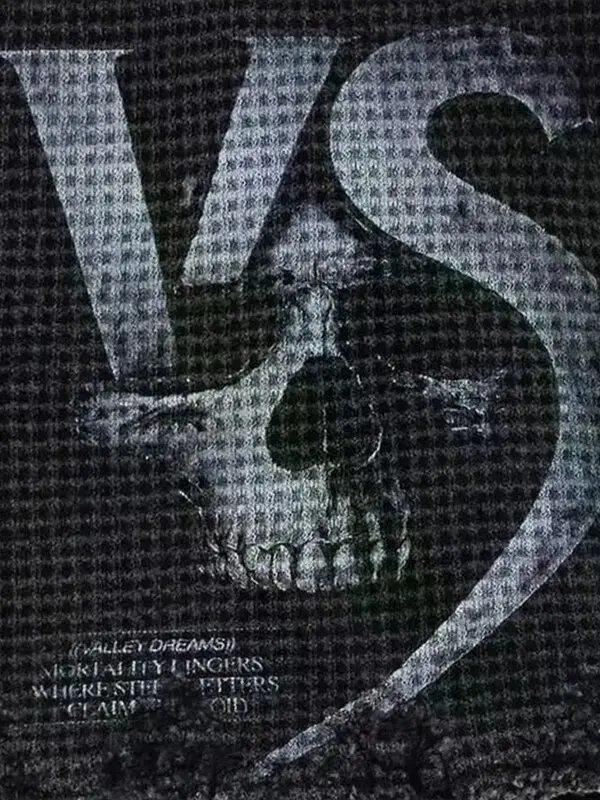 VALE FOREVER Skull Print Beanie Hat