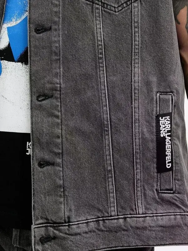 Karl Lagerfeld Sleeveless Denim Jacket