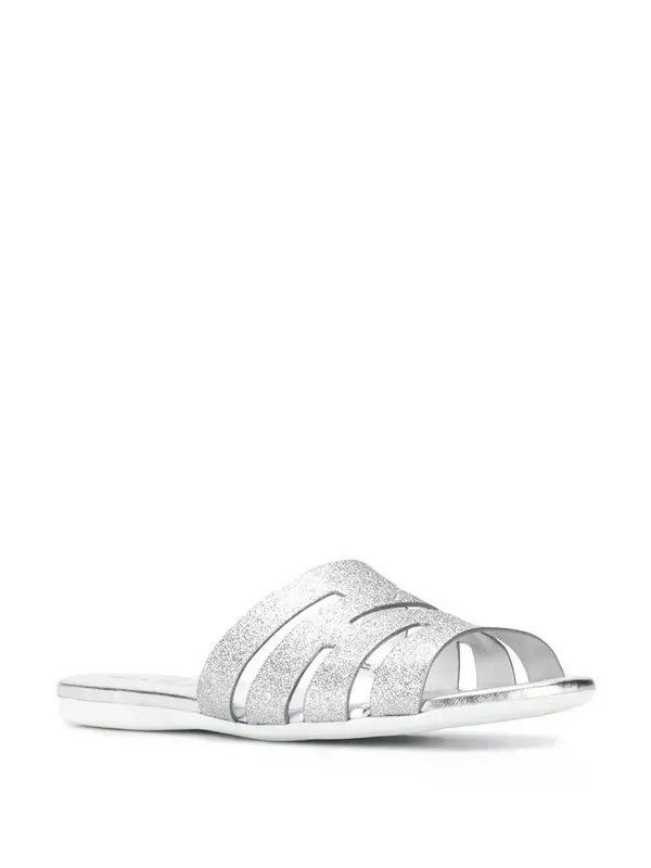 Hogan Cut-out Glitter Slides
