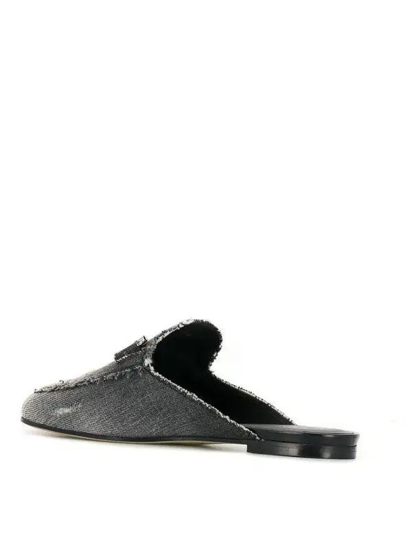 TOD'S Denim Logo Mules