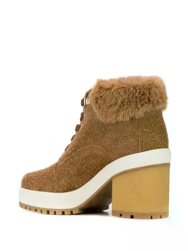 Hogan Faux Fur Ankle Boots