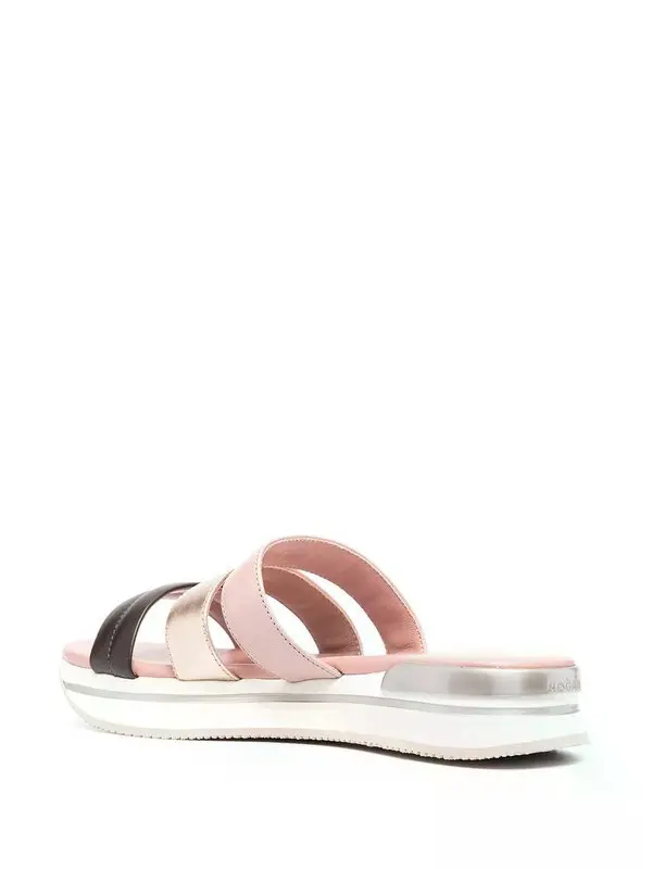 Hogan Triple Strap Sandals
