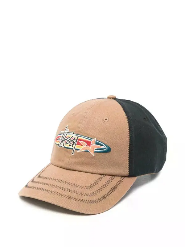StÜssy Logo Embroidered Baseball Cap - Neutrals