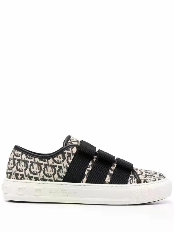 FERRAGAMO Gancini And Vara Bow Low-top Sneakers