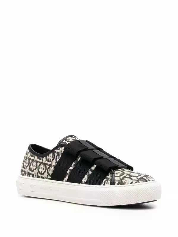 FERRAGAMO Gancini And Vara Bow Low-top Sneakers