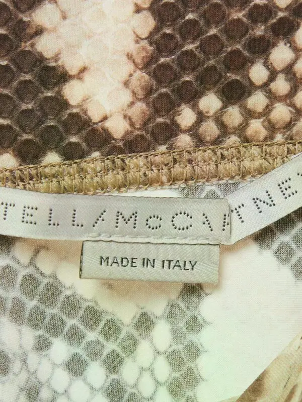 Stella McCartney Snakeskin-print High Neck Top
