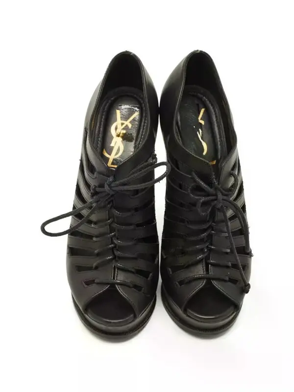 Saint Laurent Hortense Leather Ankle Boots