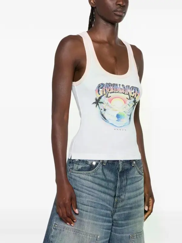 Casablanca Graphic Print Tank Top