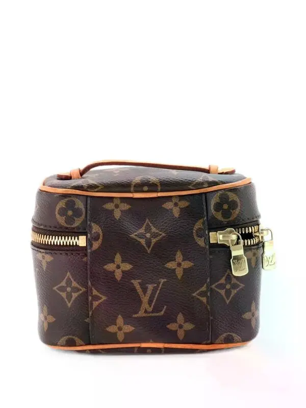 LOUIS VUITTON Monogram Canvas Nano Pouch Vanity Case - Brown