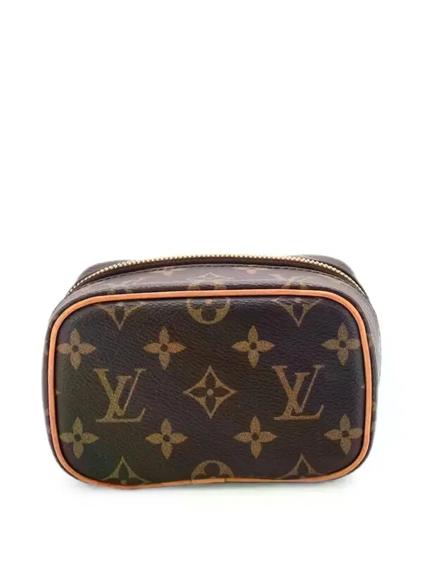 LOUIS VUITTON Monogram Canvas Nano Pouch Vanity Case - Brown