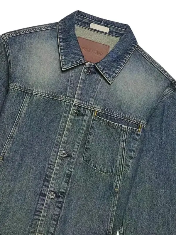 Helmut Lang Frayed Hem Denim Jacket - Blue