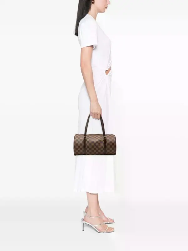 LOUIS VUITTON Damier Ebene Papillon 30 Handbag - Brown