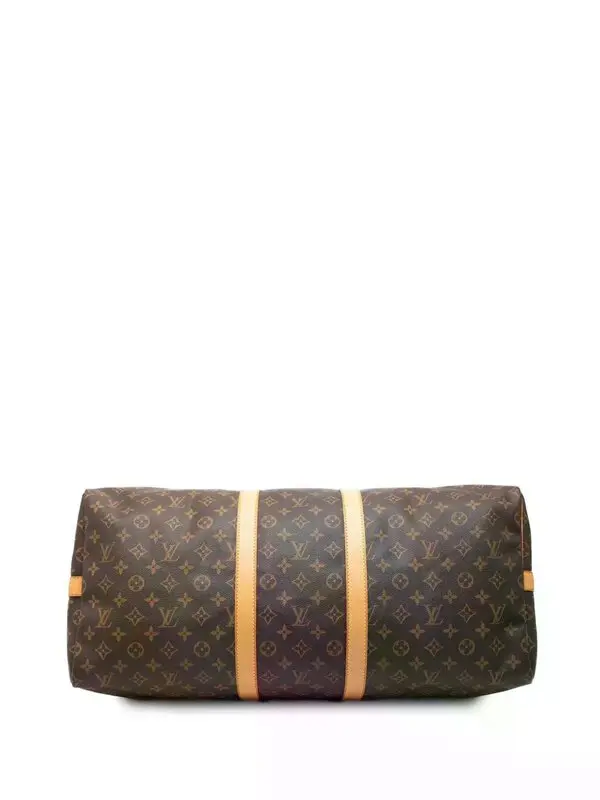 LOUIS VUITTON Monogram Keepall Bandouliere 55 Travel Bag