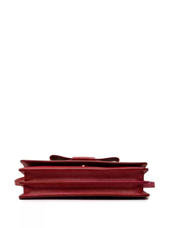 Prada Saffiano Leather Wallet On Strap Bag - Red
