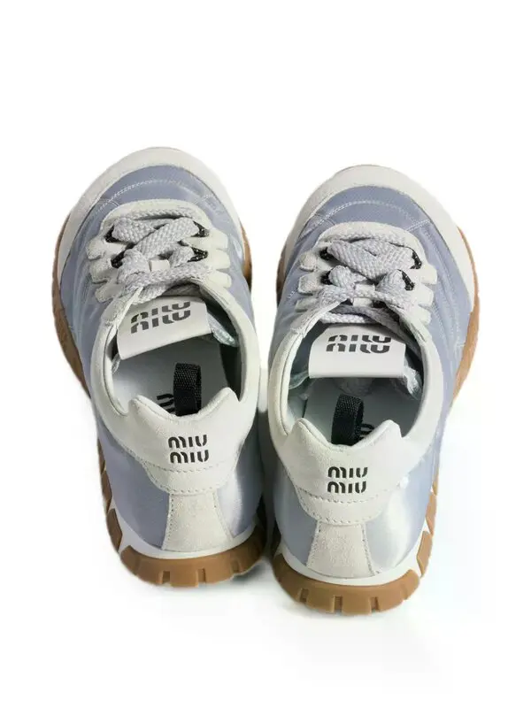 Miu Miu Tyre Technical Fabric And Suede Sneakers