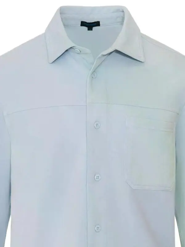 PYA Long-sleeve Chest-pocket Shirt - Blue