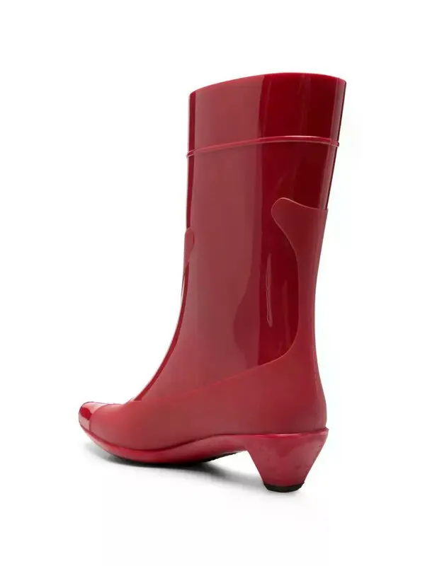 Miu Miu 2000s Embossed-logo Heeled Rain Boots