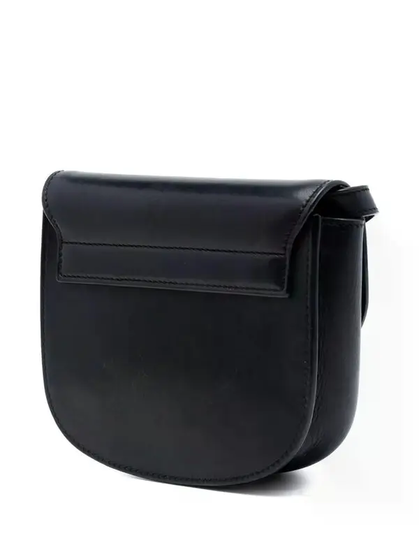 Saint Laurent Kaia Leather Monogram Crossbody Bag - Black