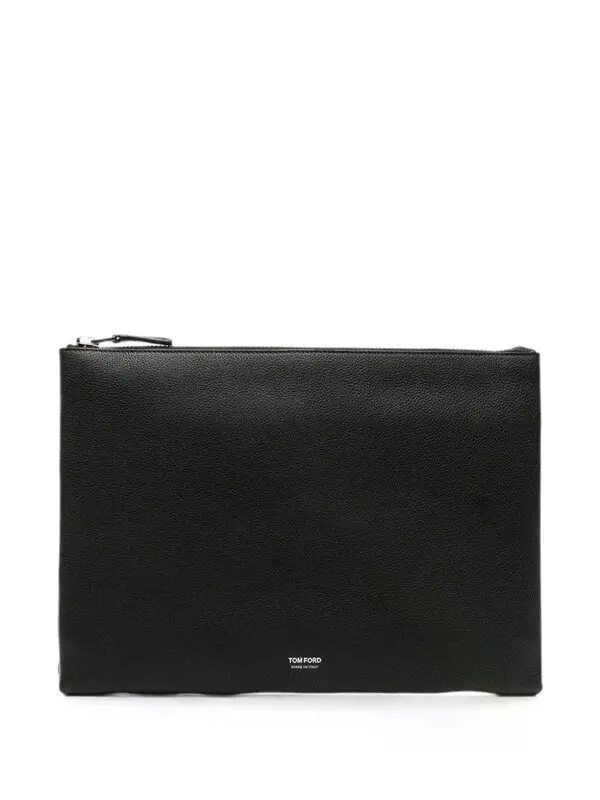 TOM FORD Leather Clutch Bag - Black