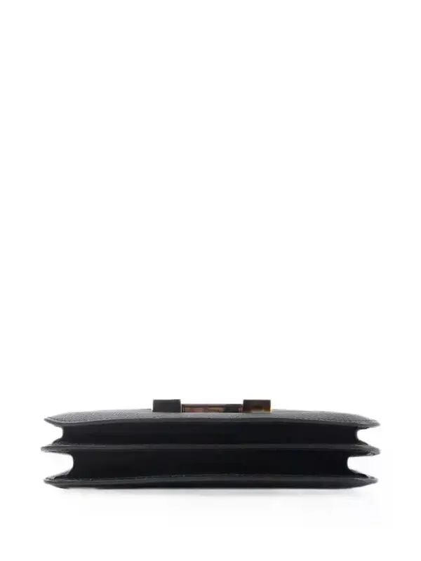 Hermès 2016 Mini Constance Epsom Leather Crossbody Bag - Black